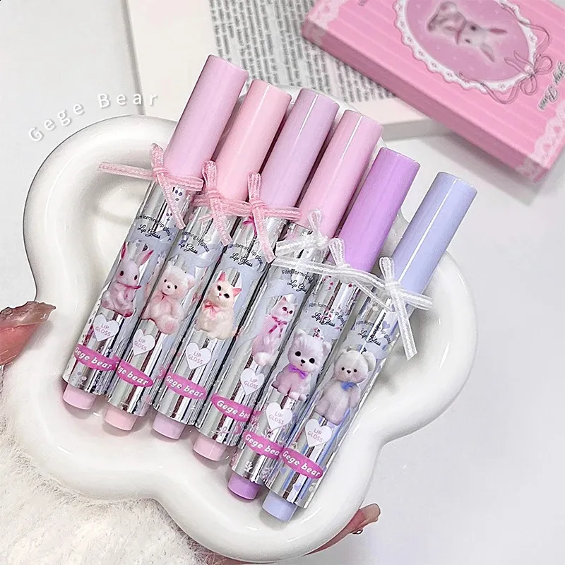 Gege Bear Long-Lasting Water-Gloss Lip Tint Set with Hydrating No ...