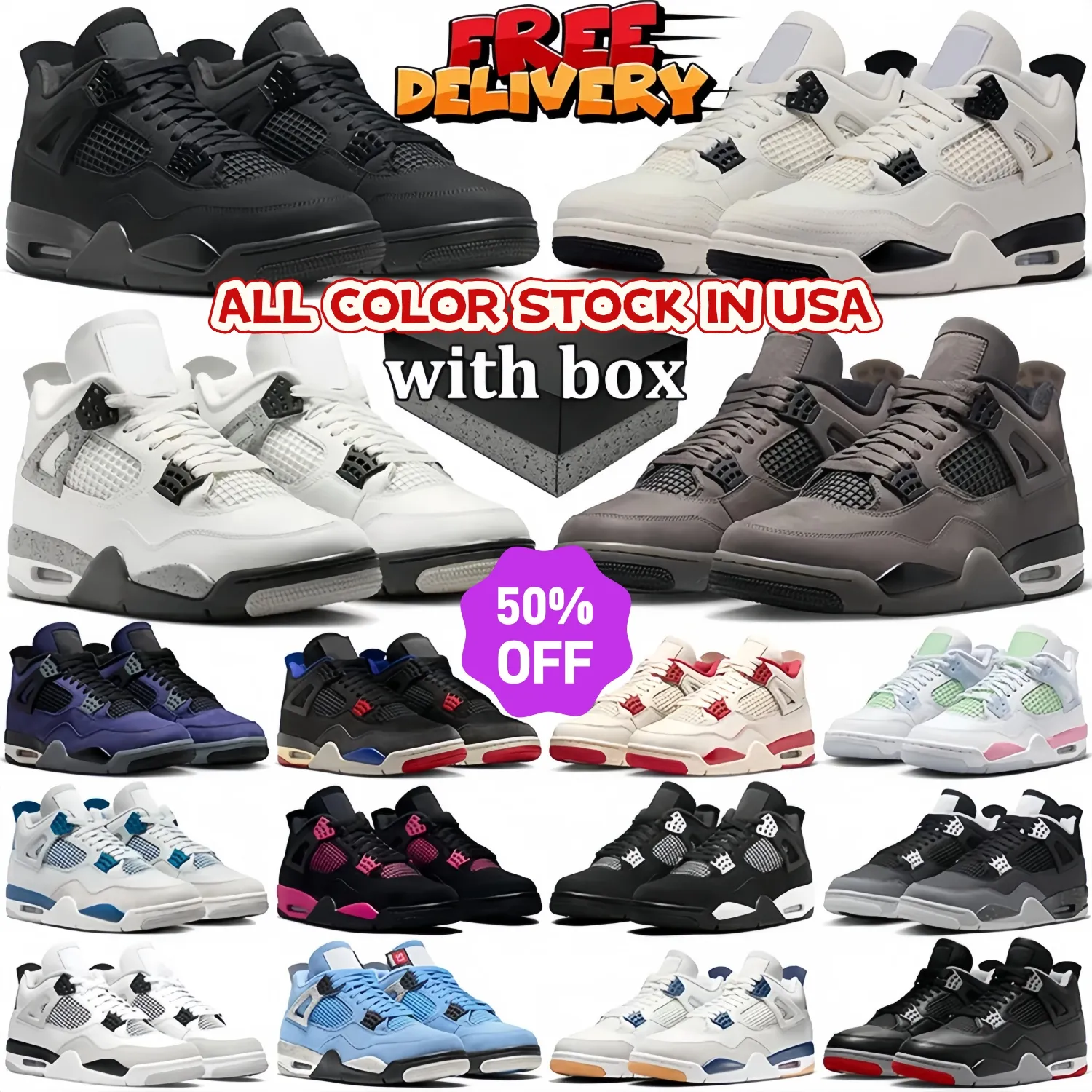 4 4s Basketball Shoes Retro Sneakers For Court... From Warehouse1, $35. ...