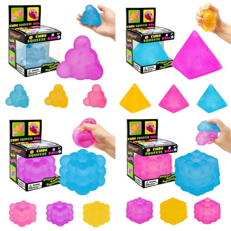 Needoh Styles Geometric Squishy Sensory Stress Toys Perfect For Stress ...