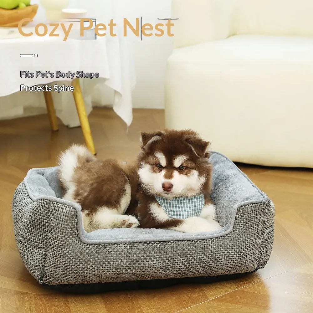 Premium Orthopedic Dog Beds Plush Linen Pet Bed For... From Lanye186 ...