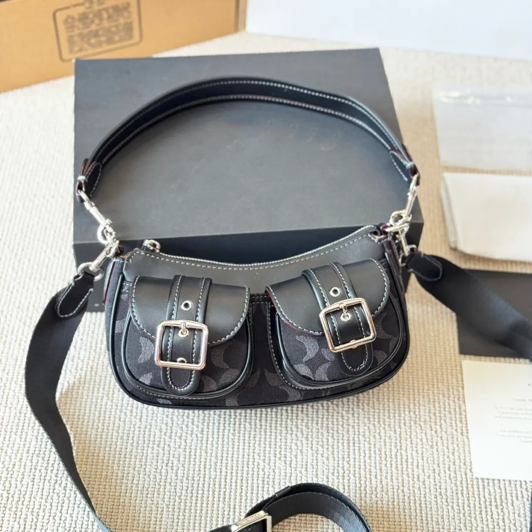 Ashton Mini Crescent Shoulder Bag Designer Denim... From Pjunlg5568 ...