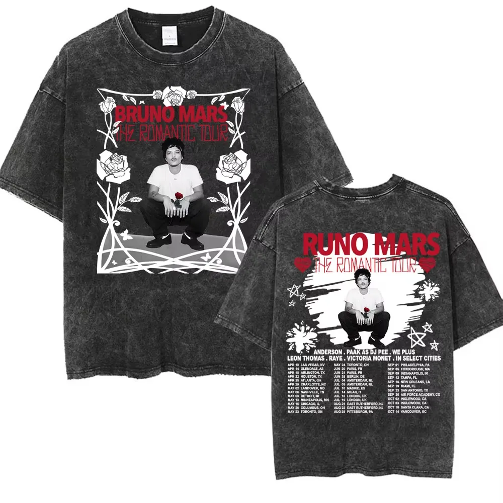 Bruno Mars The Romantic Tour 2026 Merch Camiseta Hombres Mujeres Moda ...