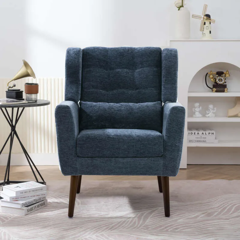 Comfy Upholstered Modern Single Armchair Sofa With Soft Padded Design ...