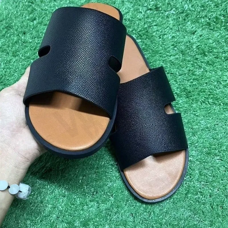 Bulk 2026 Trendy Men's Genuine Leather Slide Birks Sandals European ...