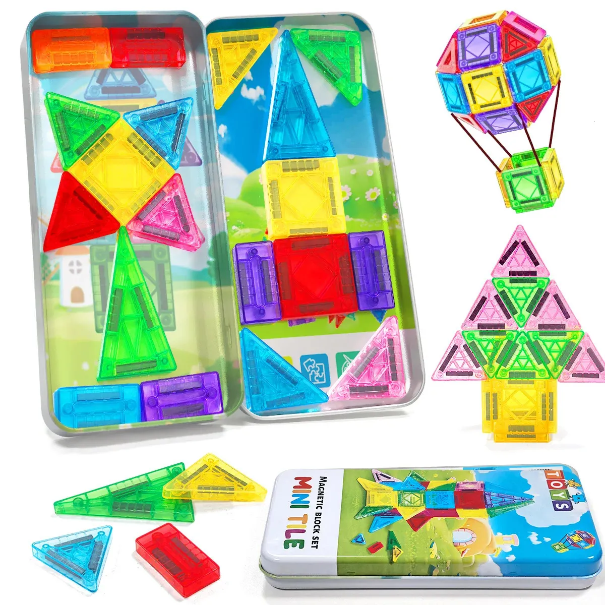 Montessori Magnetic Magnetic Blocks Toys Construction... From Sumercell ...