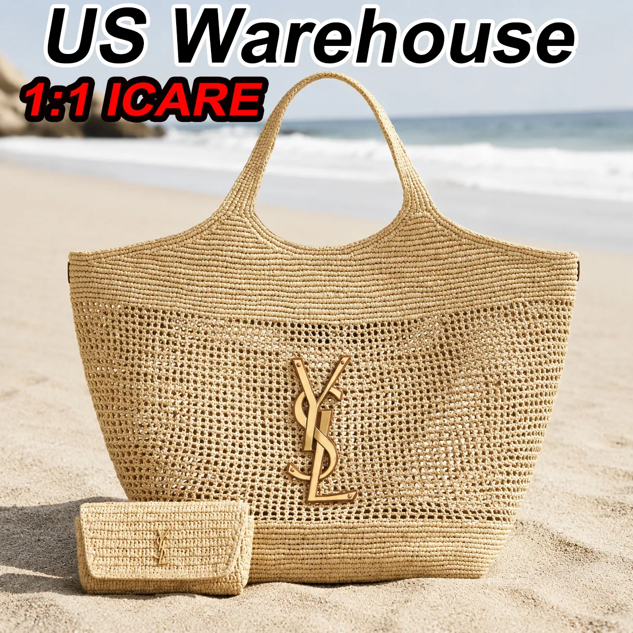 Designer Bag Woven Raffia Beach Tote Bag ... From Valoremgoods_shop08 ...