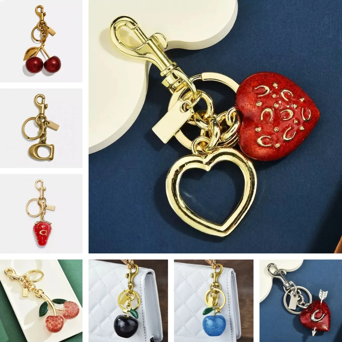 Designer Cherry Chain Bag Charm Keychain Jewelry For... From ...
