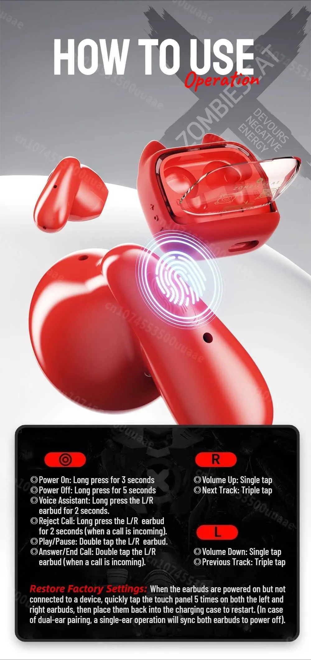 Zombies Cat B19 Smart Touch Screen Best Gaming... From Haitonia, $10.47 ...