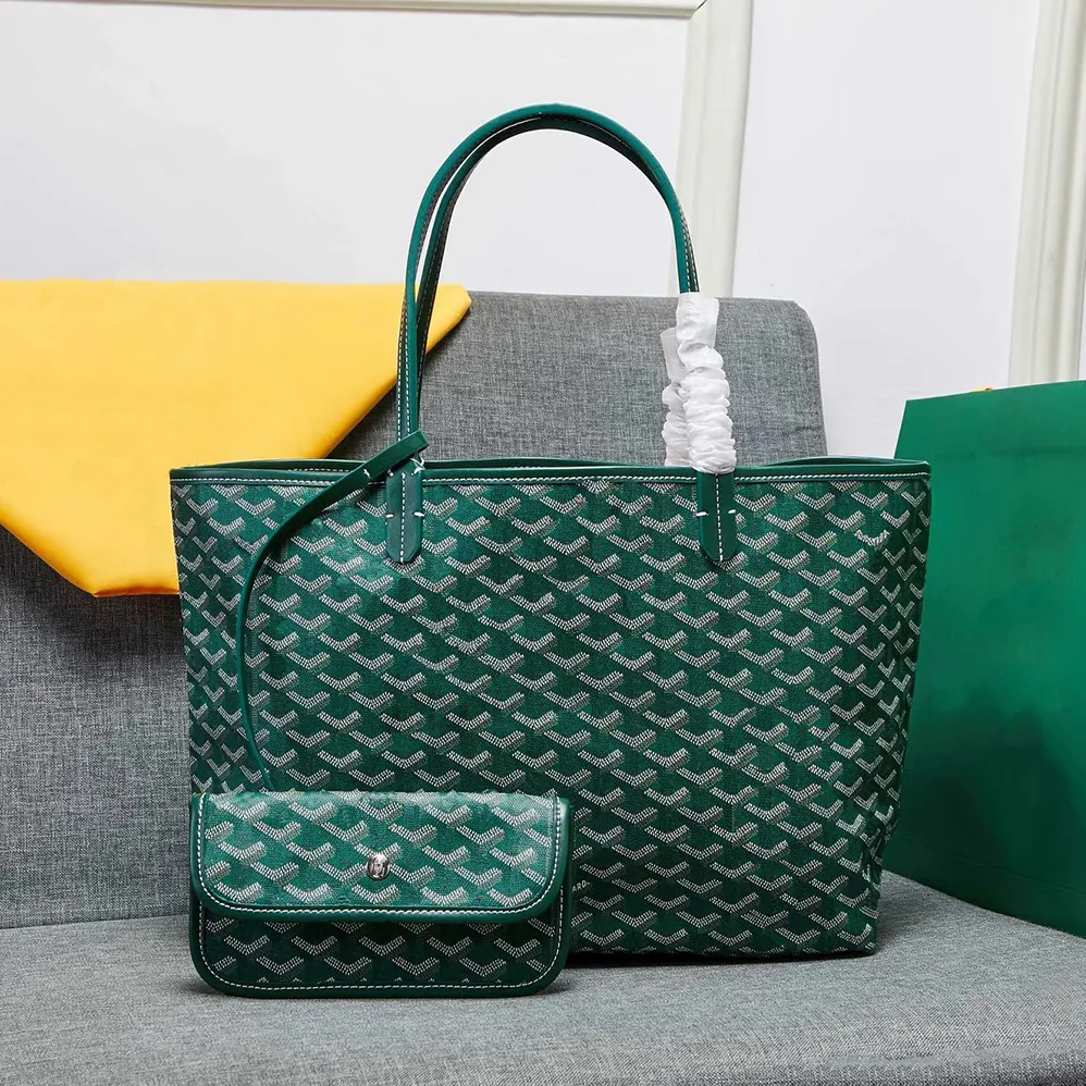 Luxury Designer Leather Green Goyard Tote With Letter... From Best ...