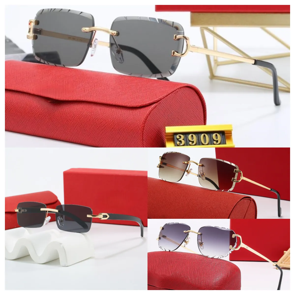 Designer CT Womens Sunglasses Rimless Rectangular... From Clothix7776 ...
