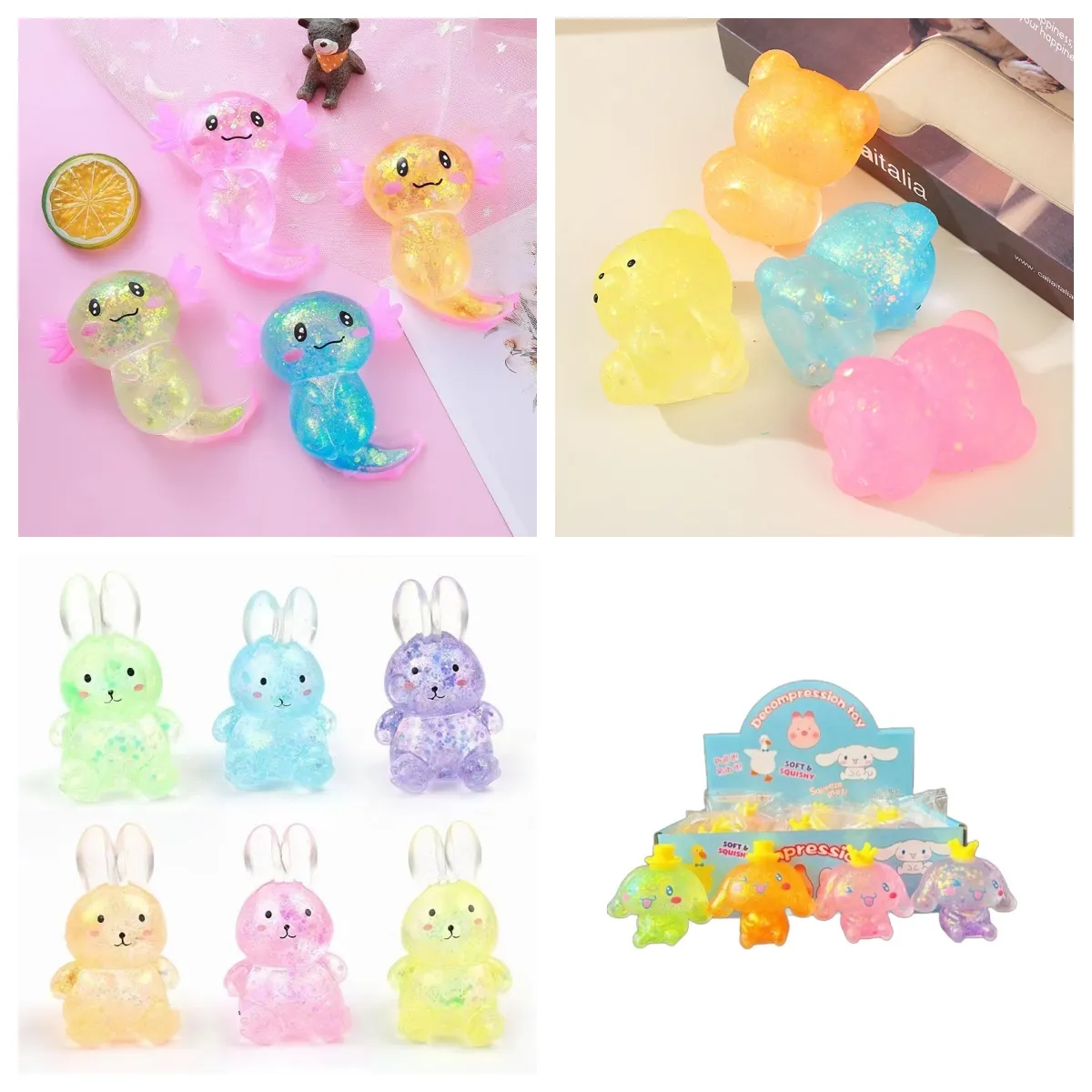 Glitter Malt Sugar Rabbit Squishy Finger Toy ... From Toys_wholesalesss ...
