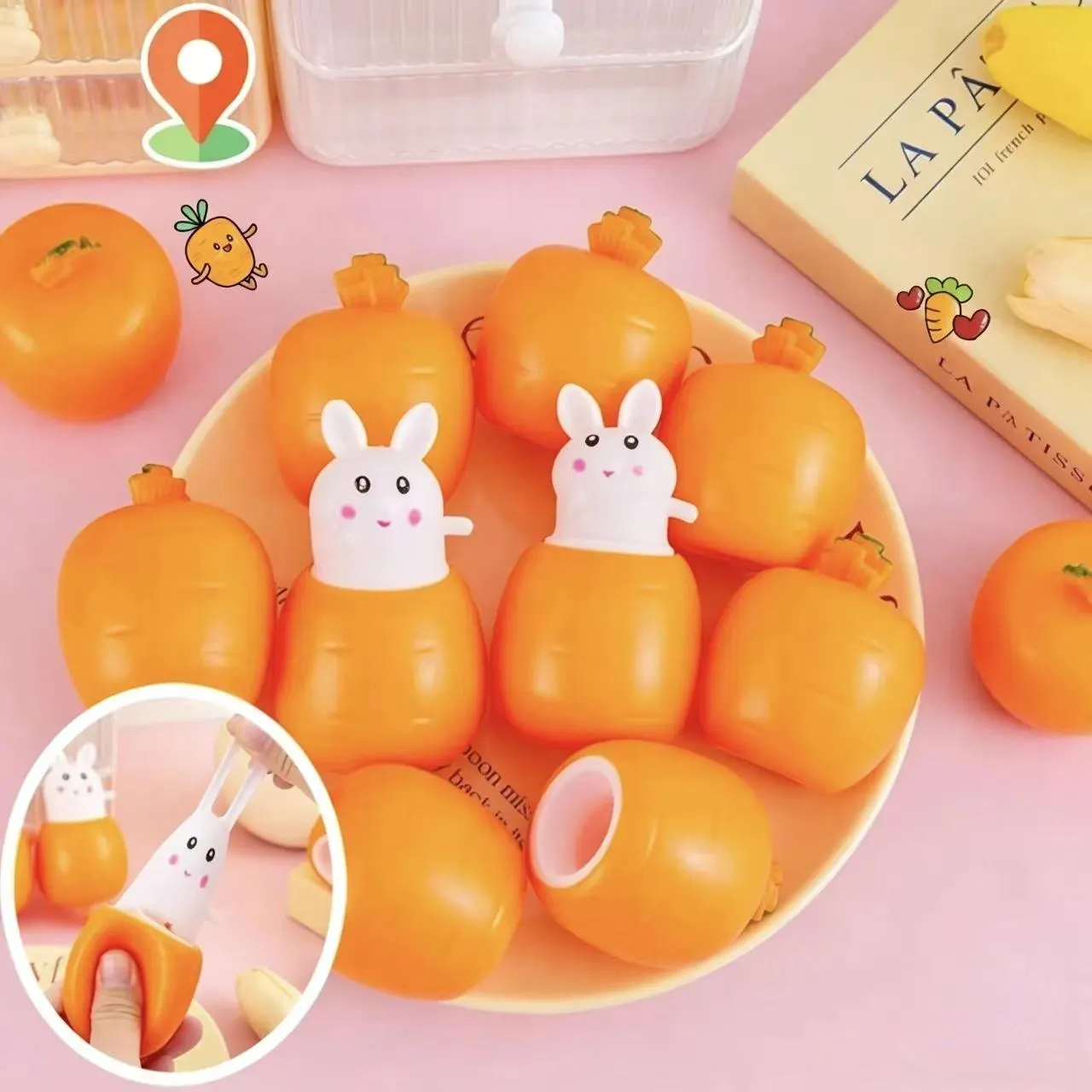 Needoh Carrot Rabbit Squishy Bun Fidget Toy Stress... From ...