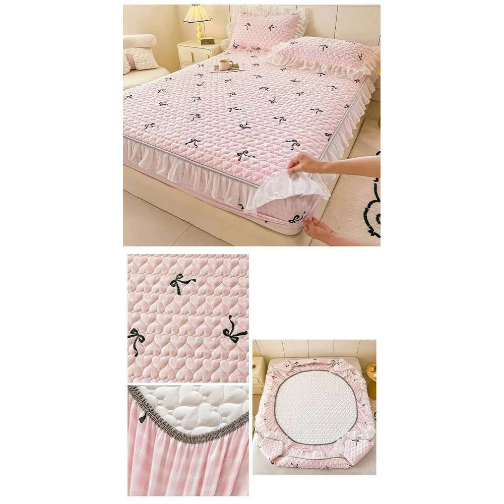 Bonenjoy Terry Cloth Quilted Bedspread Mattress Protector Queen Size ...