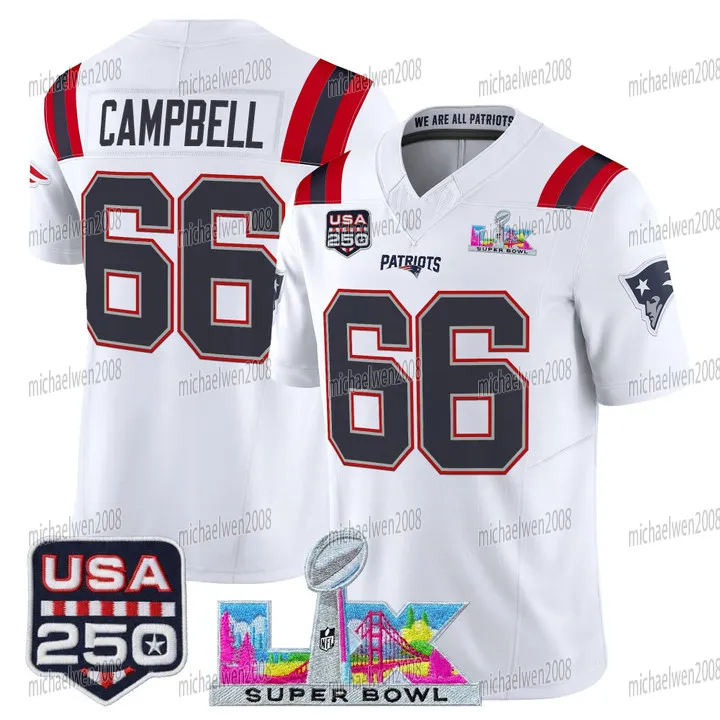 Drake Maye Patriot 2026 Fotbollströja Custom USA Team Shirt För Super ...