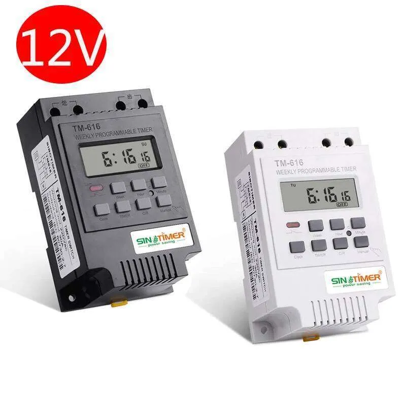SINOTIMER 30AMP 12 Volt DC Digital Timer Relay Switch 7 Days 17 ON/OFF ...