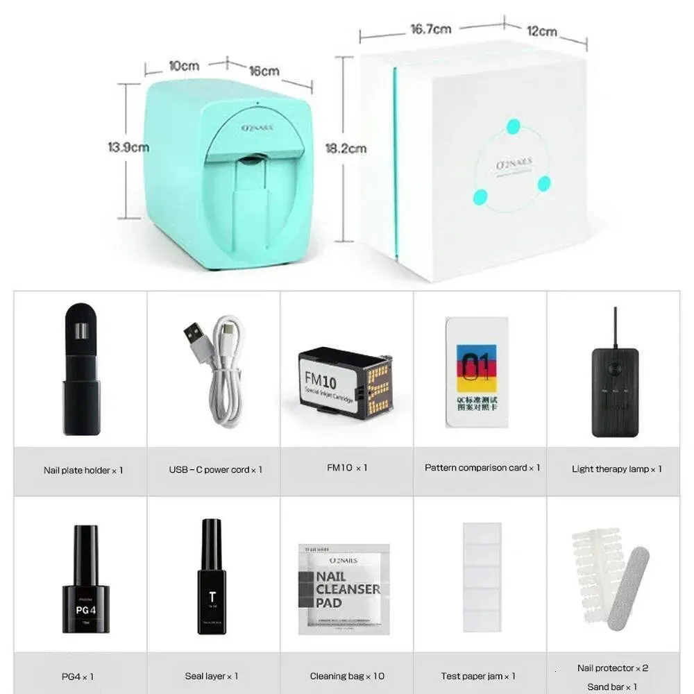 Nail Drill Machine O2nails All-In-One Digital 3D Nail Printer with ...