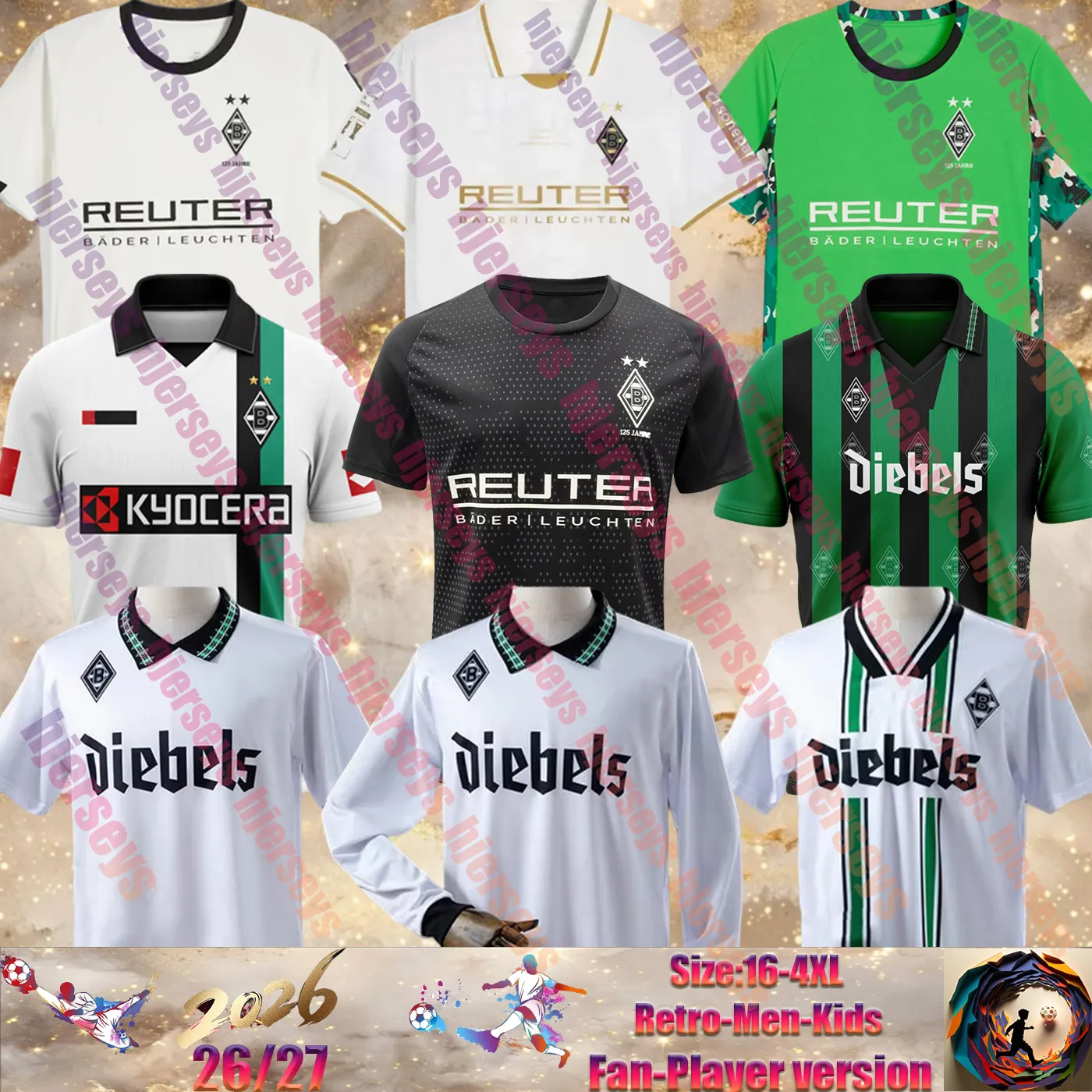 25 26 Borussia Monchengladbach Soccer Jerseys Retro 1996 2008 2009 2025 ...