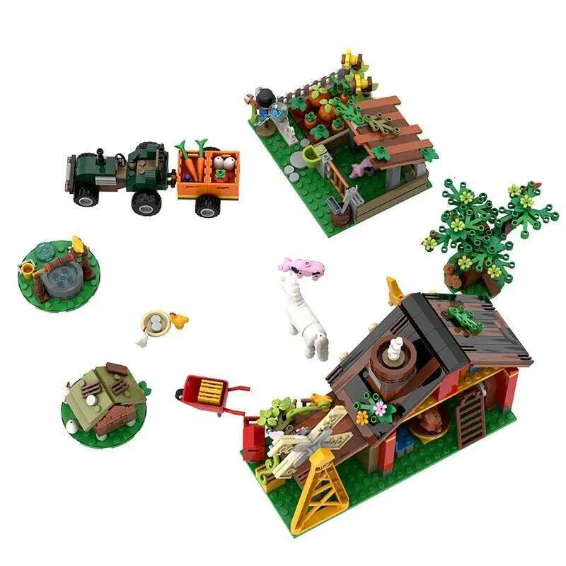Creative Windmill Farm Building Blocks with Agricultural Car Animals ...