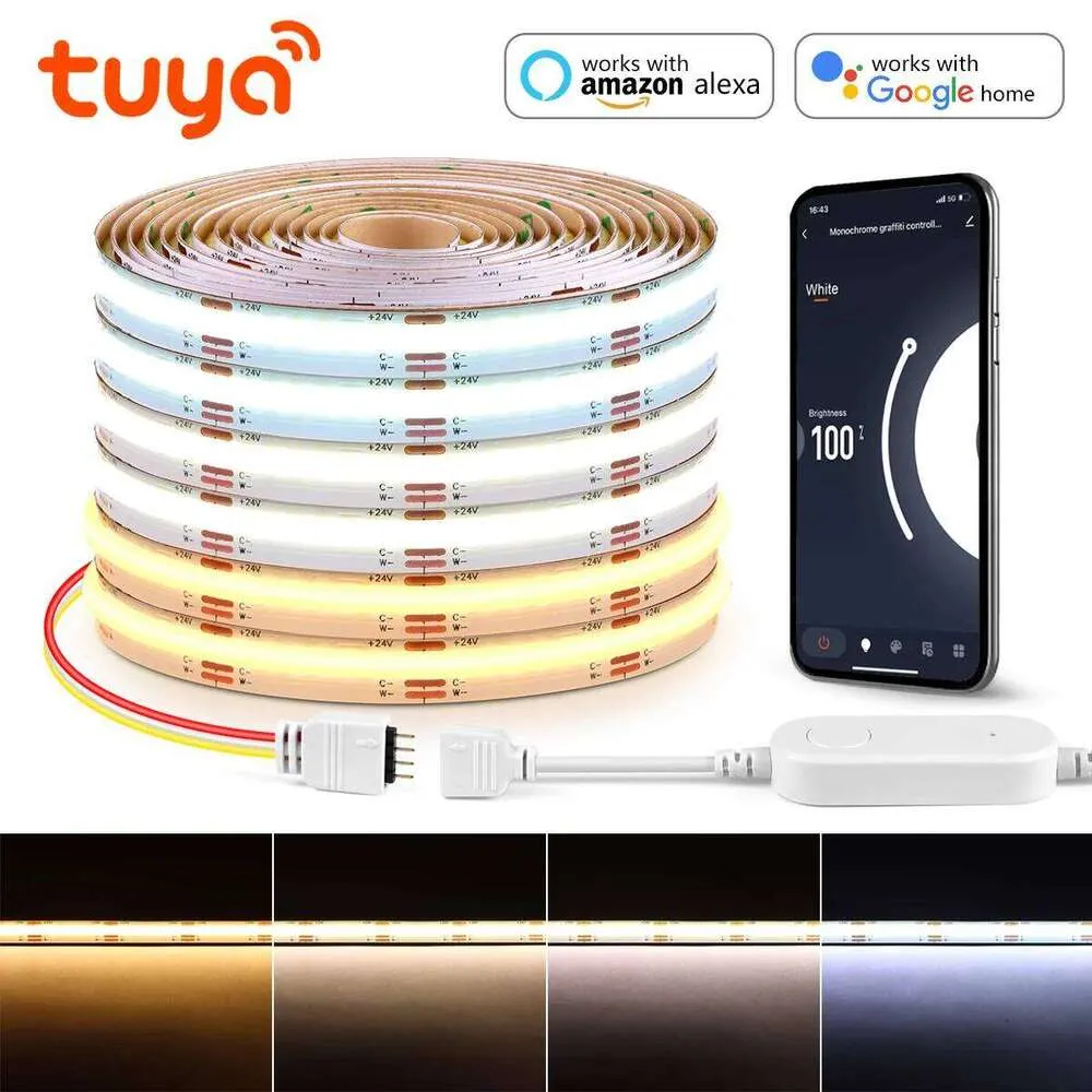 24V COB LED Strip Light 608 LEDs/m RARendering Index Flexible WiFi ...