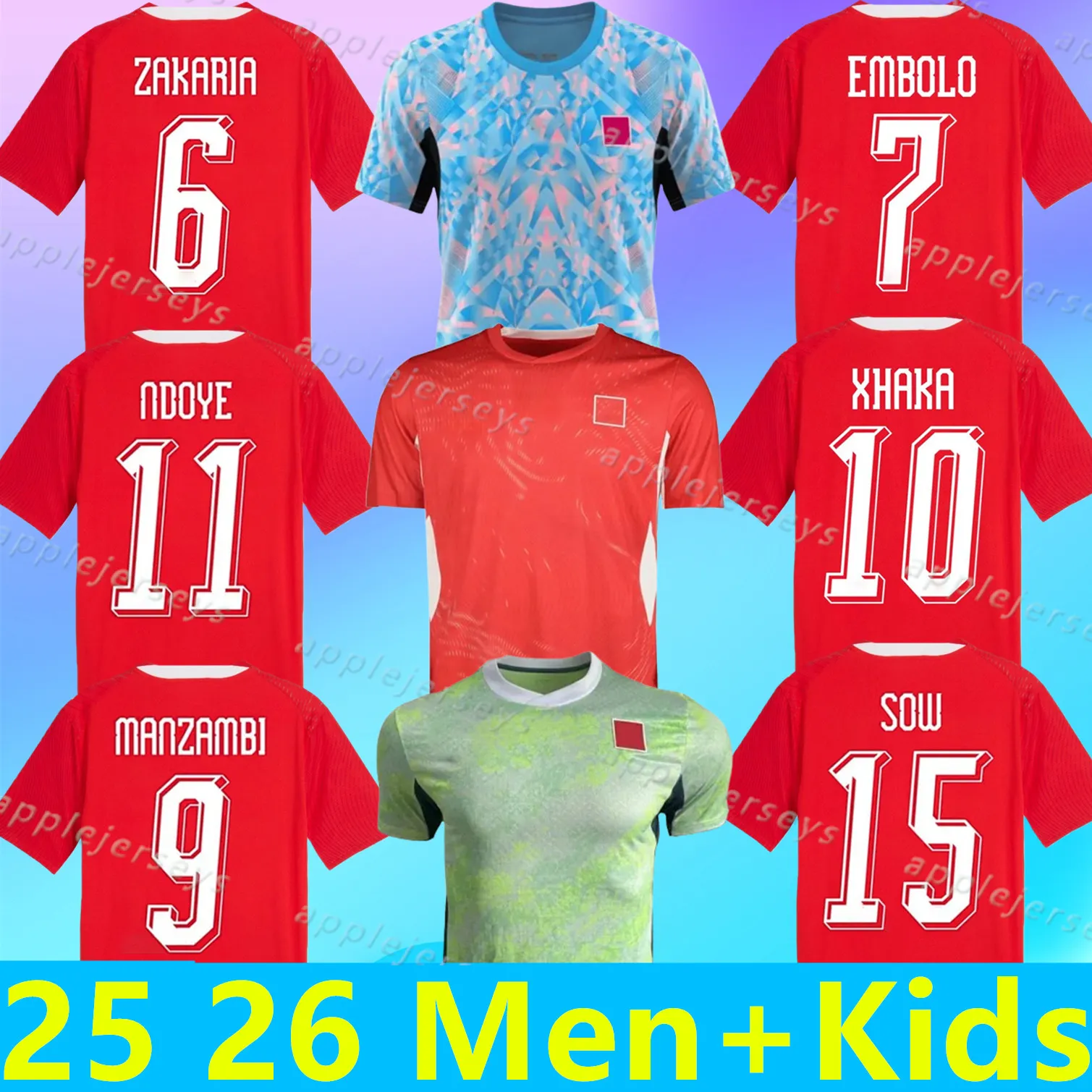 Switzerland National Team Soccer Jerseys 2025 2026 Home & Away Football ...