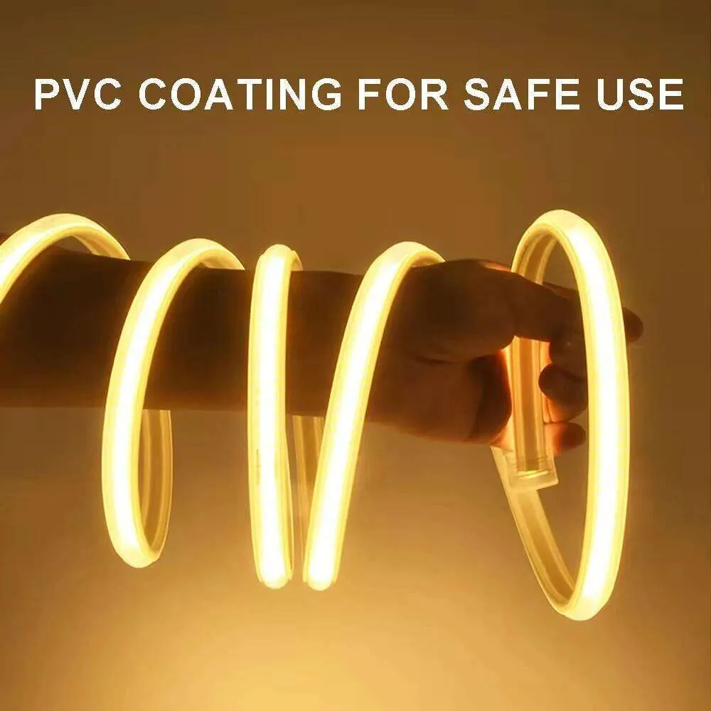 COB LED Strip 5V High Brightness Waterproof Flexible Ribbon Tape for ...
