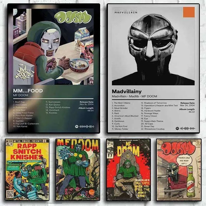 MF Doom Canvas Poster Aesthetic Hip Hop Rapper Wall... From Aiattaua ...