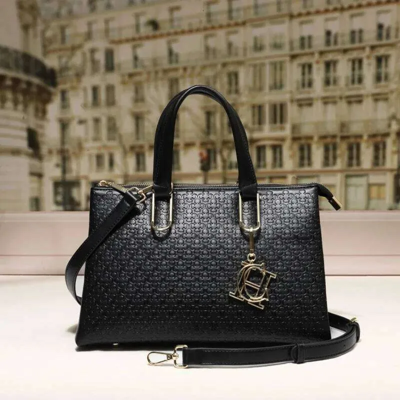 Simple Designer Genuine Leather Tote Bag with Nylon and Hasp Closure ...