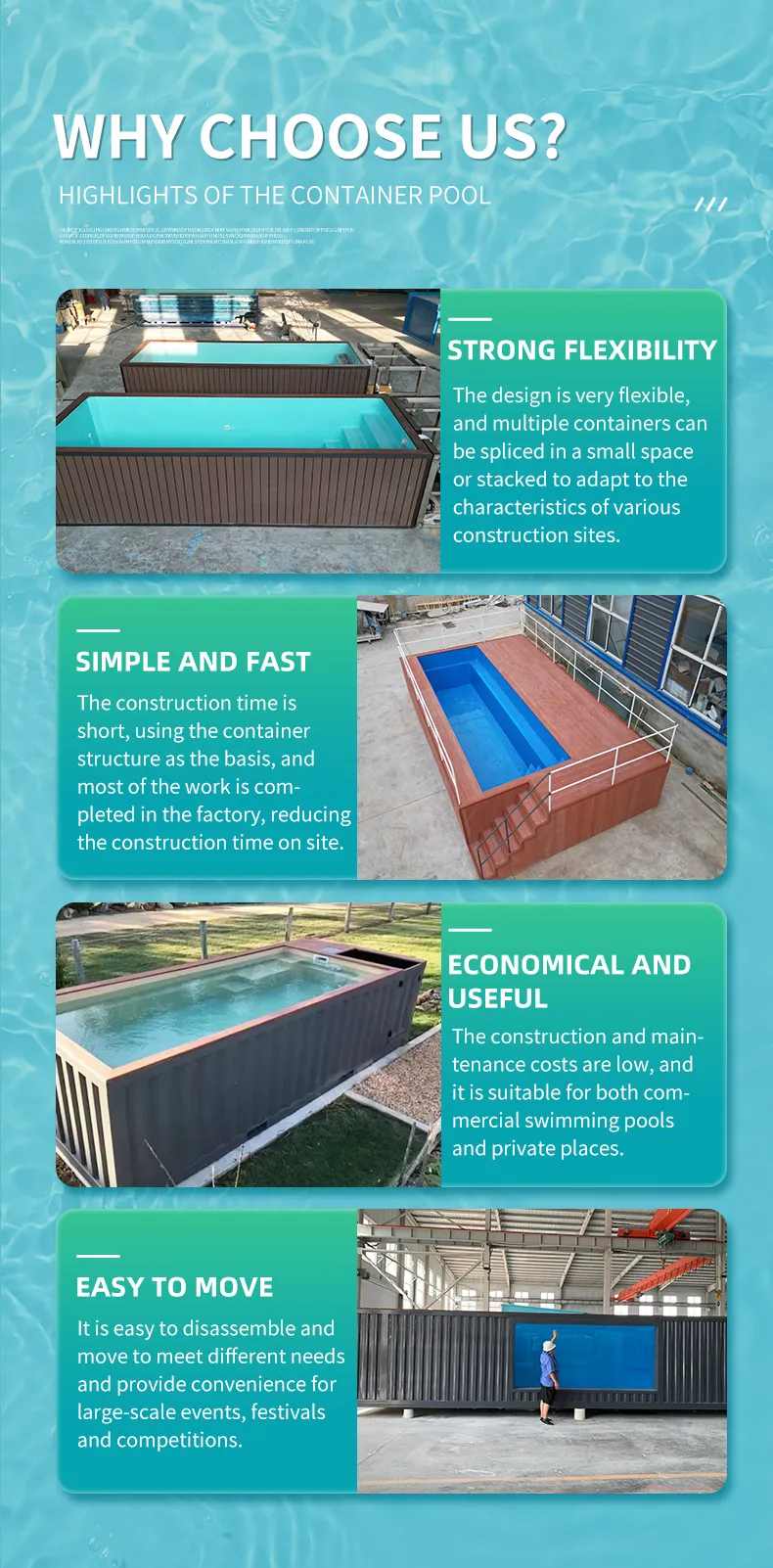 20ft Above Ground Wood Shipping Container Swimming Pool Prefabricated ...