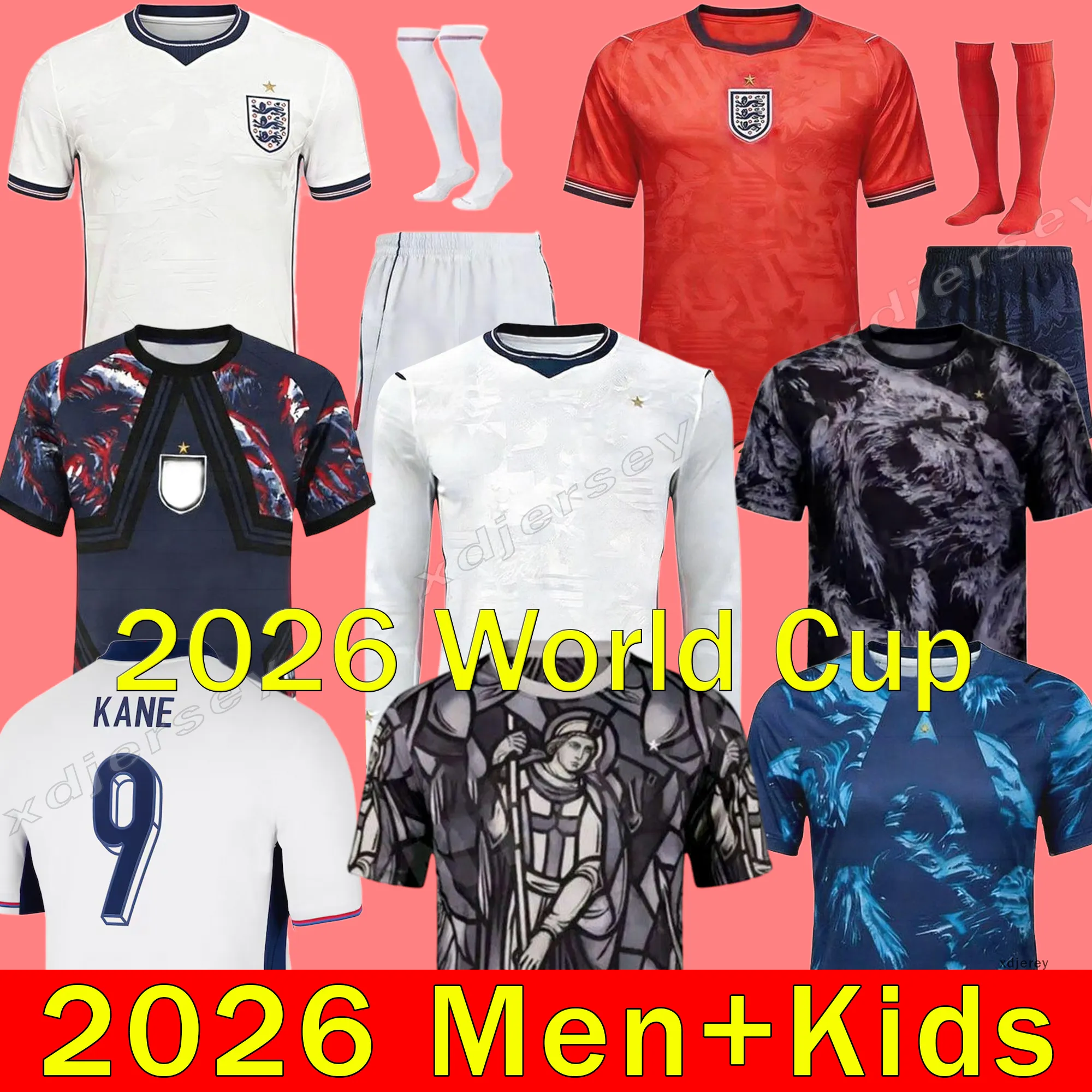 26 EnGLaNdS Soccer Jersey Men Kids KANE BELLINGHAM... From Xdjersey ...