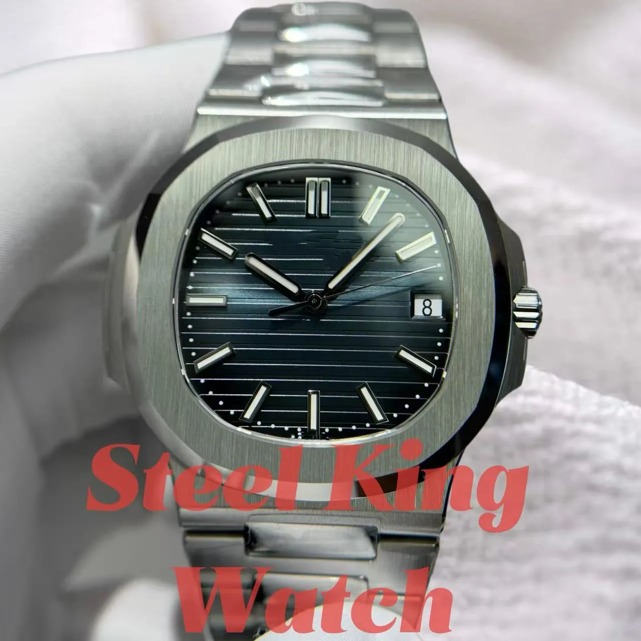 AAAwatchshop 40mm men's automatic watch with stainless steel band and ...
