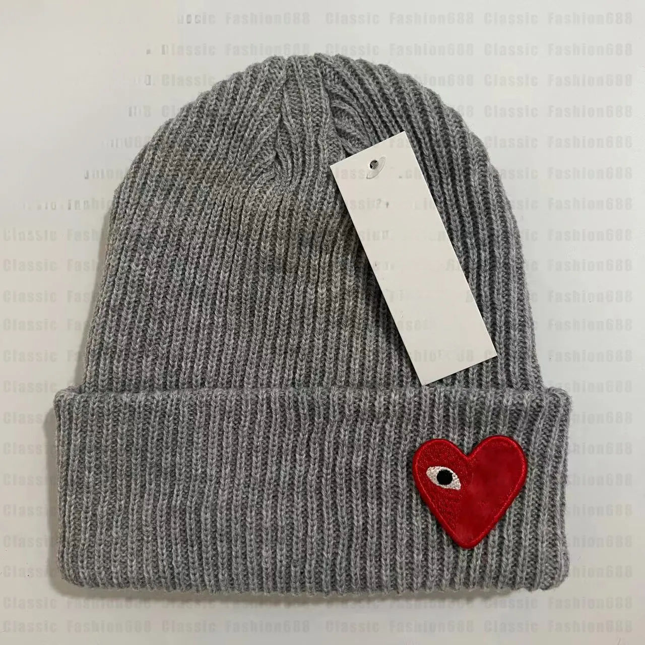 Red Heart Knitted Beanies Designer Winter Knit Caps For Men And Women ...