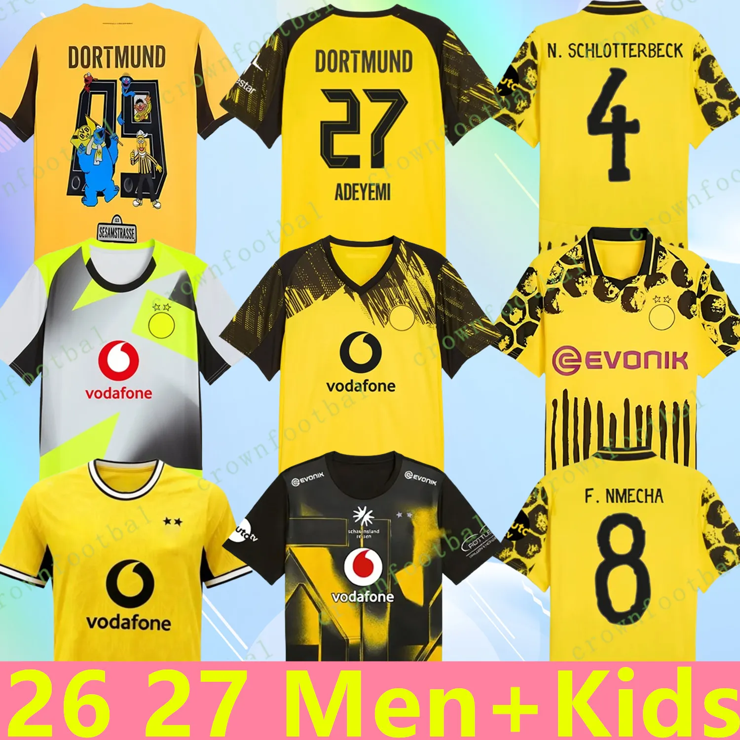 Dortmunds Soccer Jerseys BVB Men Kids Kits - ADEYEMI, GUIRASSY, N ...