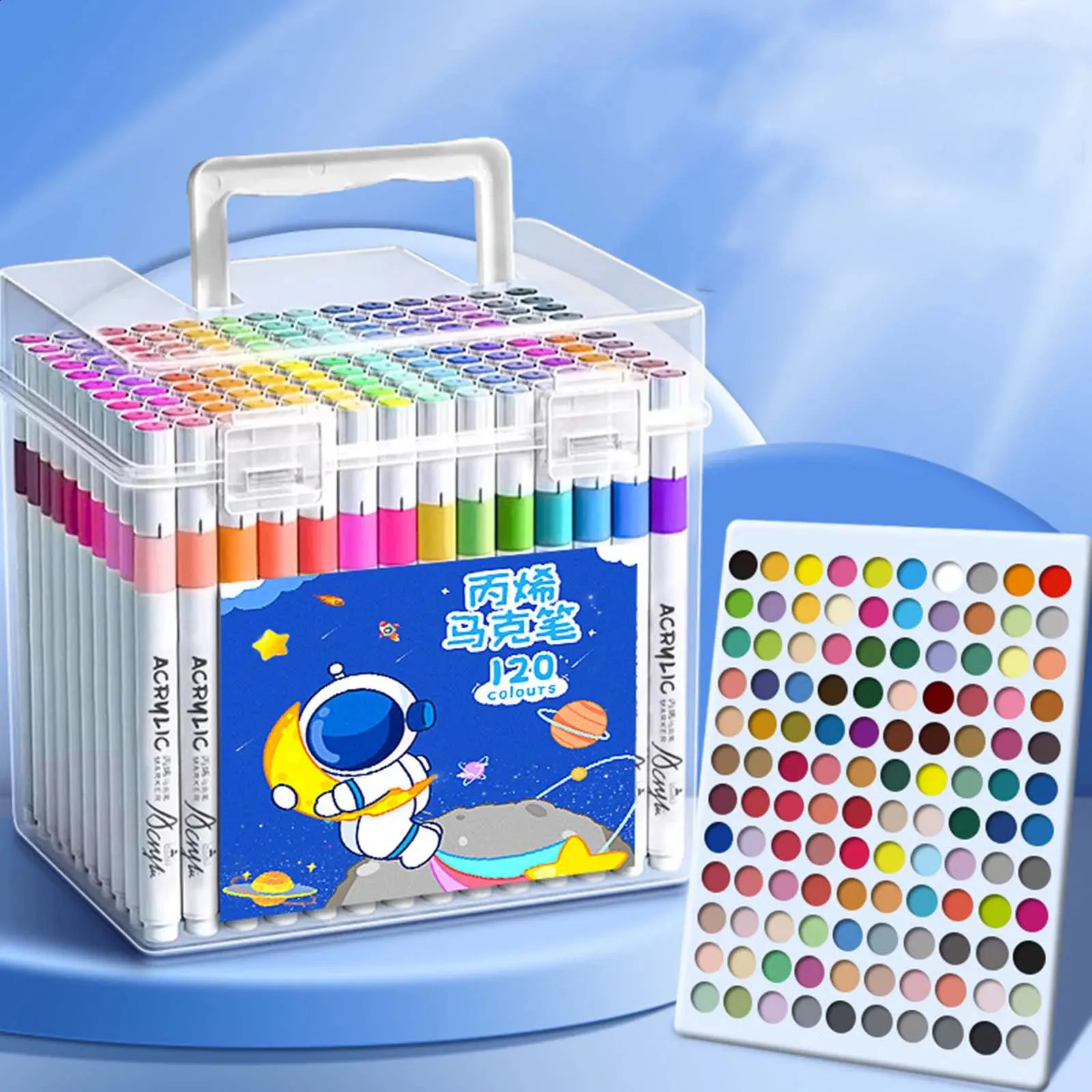 120-Piece Acrylic Paint Pen Set - Waterproof Markers for Canvas, Glass ...