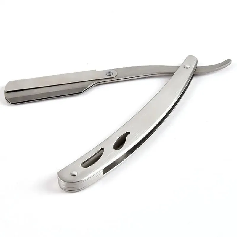 Premium Stainless Steel Straight Razor Holder for Men - Antique Black ...