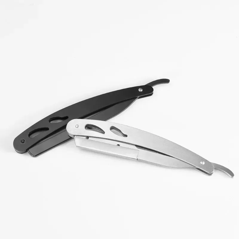 Barber Straight Blade Razor Antique Black Folding Shaving Knife ...
