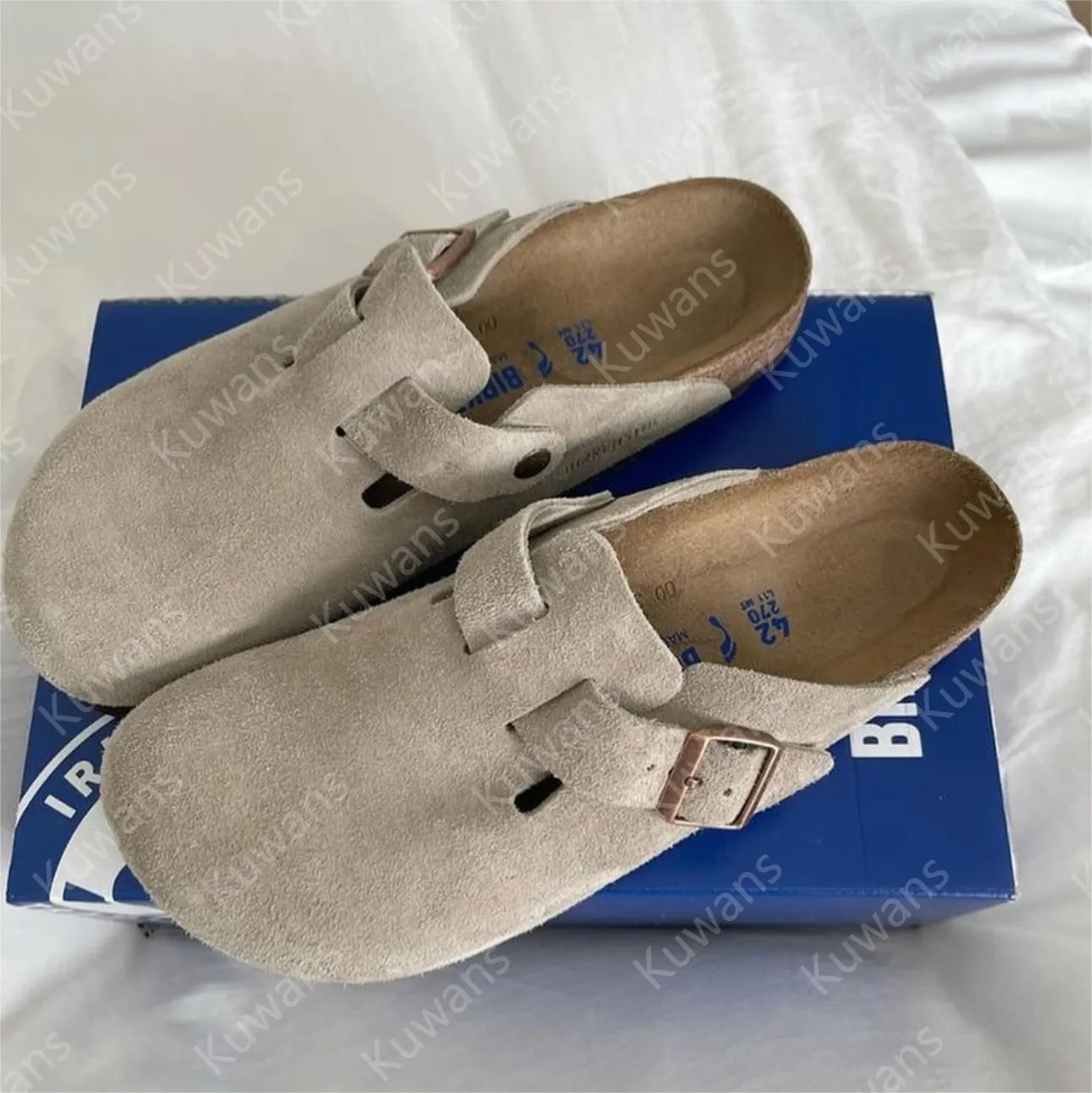 High-Quality Designer Leather Clog birkis sandals - Cork Flat, Genuine ...