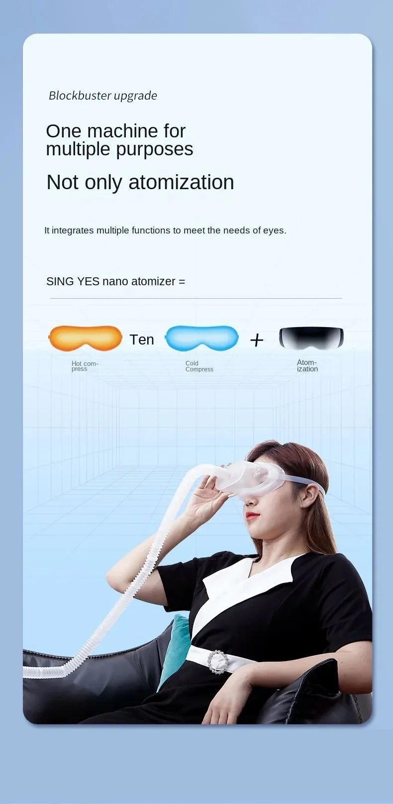 Intelligent Eye Steamer Spa Eye Cold/Hot Mist Atomizer For Home Mecca ...