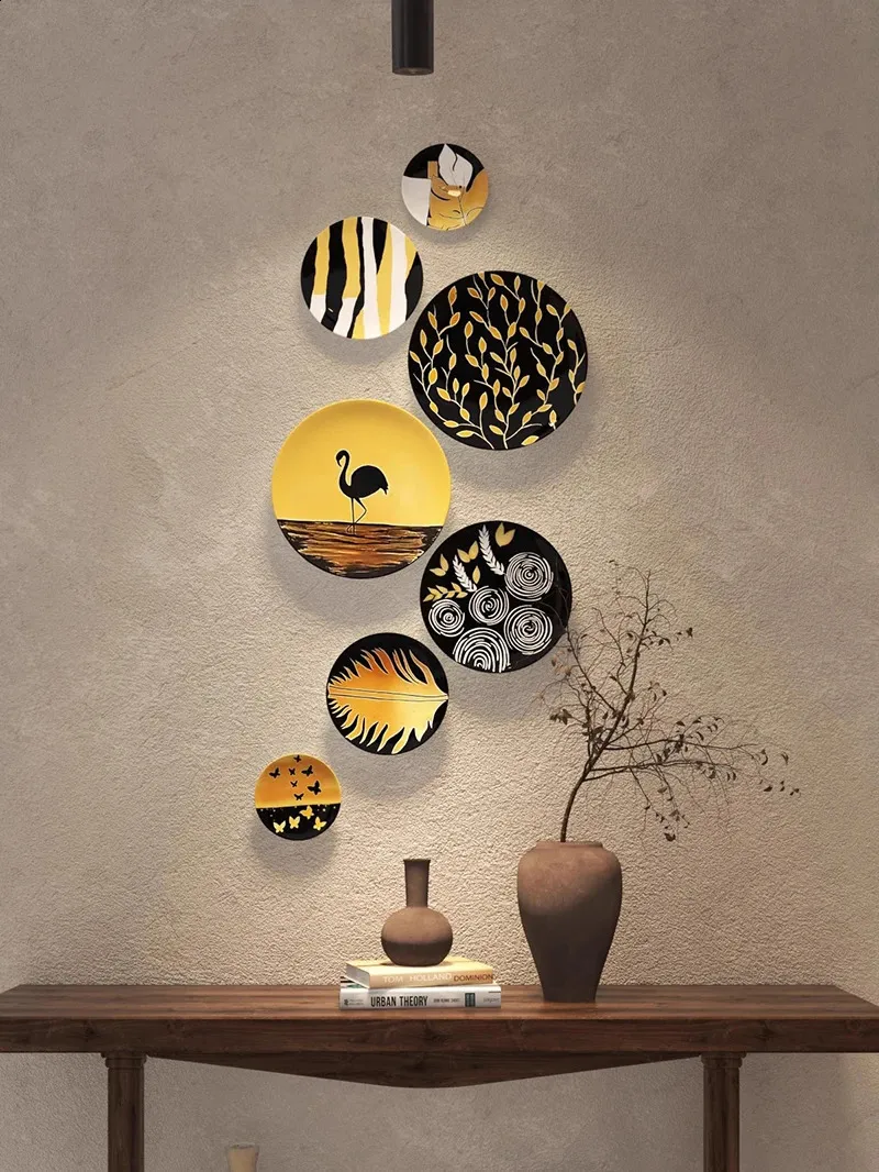 Charming Circular Decorative Plate - Artistic Wall Decor for Home ...