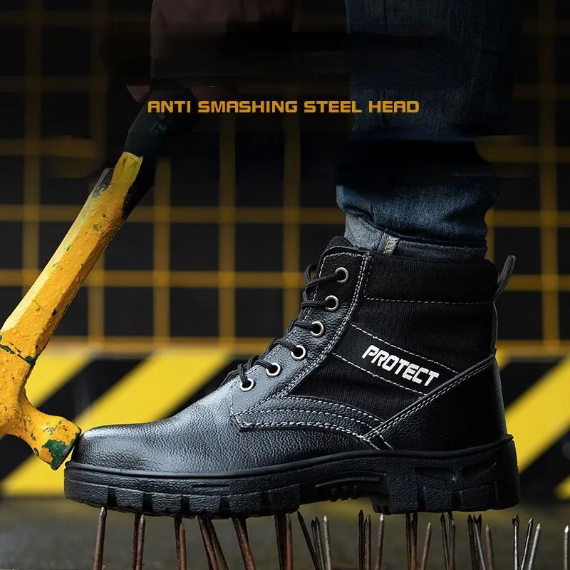 Special Forces Combat Boots For Men Steel Head Rebel Safety Boots For ...