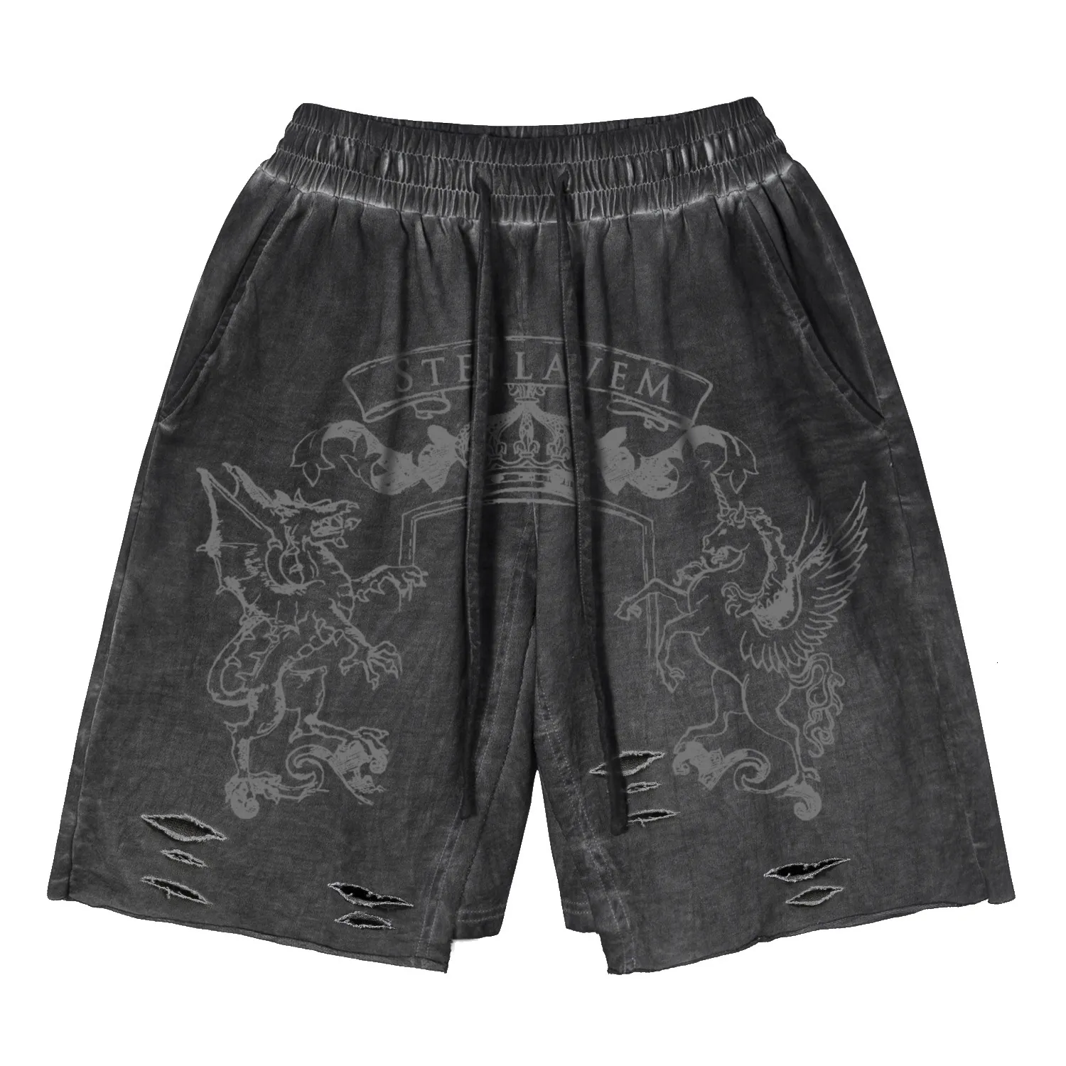 Men's & Women's Distressed Denim Shorts - American Dark Style, Ripped ...