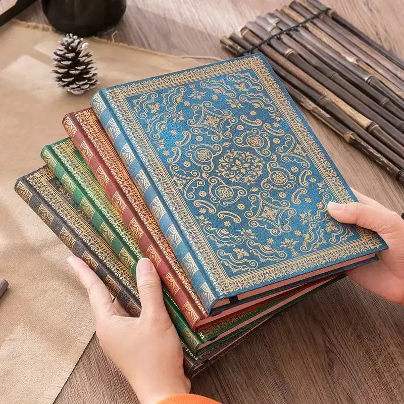 B5 Extra Thick Retro Horizontal Line Notebook, European Style Hardcover ...