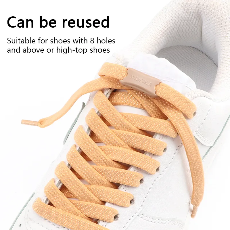 No Tie Shoelace Creative Athletic Shoelaces Innovation Flat Elastic ...