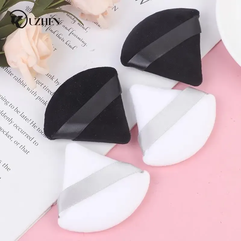 Lightweight Velvet Triangle Puff Flour Soft Cotton Mini Face Triangle ...