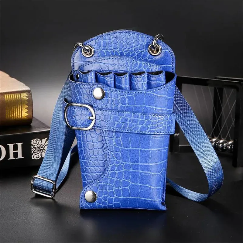 Professional PU Leather Hair Scissors Holder Barber Salon Pouch Waist ...