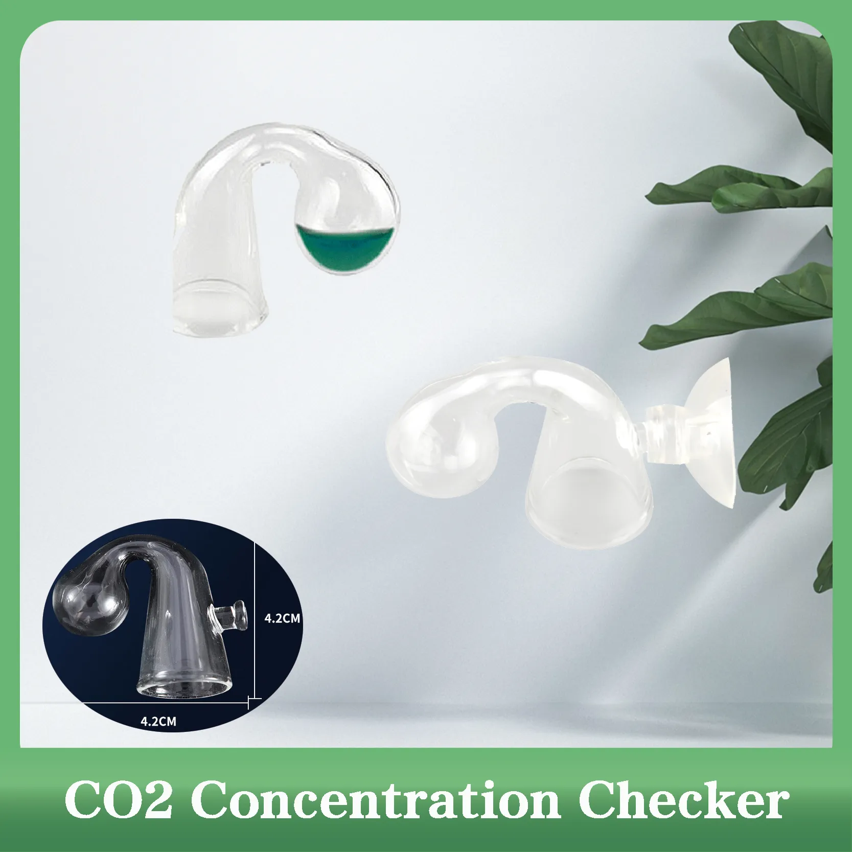 Glass CO2 Concentration Checker Drop Indicator Monitor Detector for ...