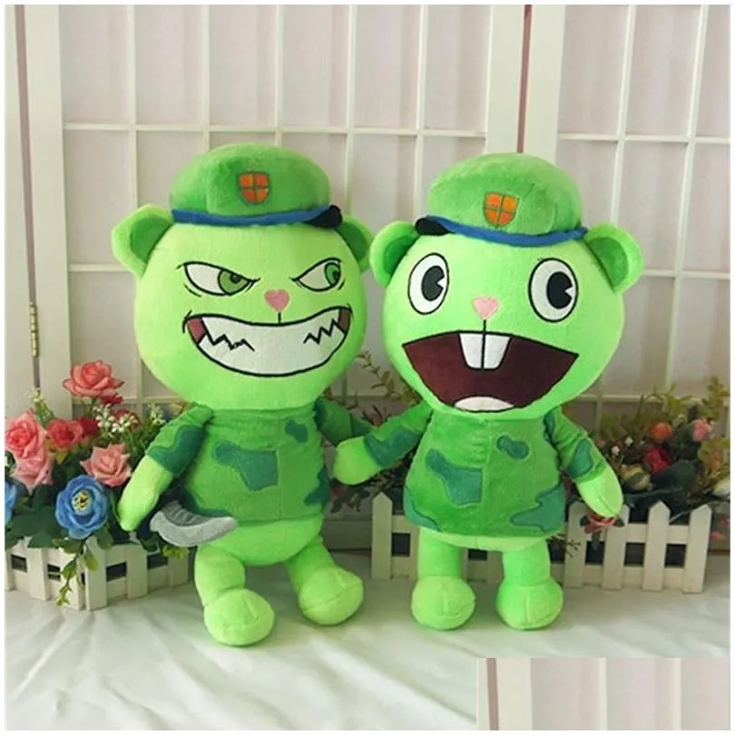 Happy Tree Friends Rainbow Friends Green Plush 40cm HTF Py Drop ...