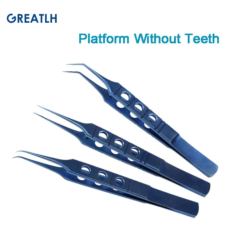 Wholesale Titanium Alloy Ophthalmic Forceps Platform With Teeth ...