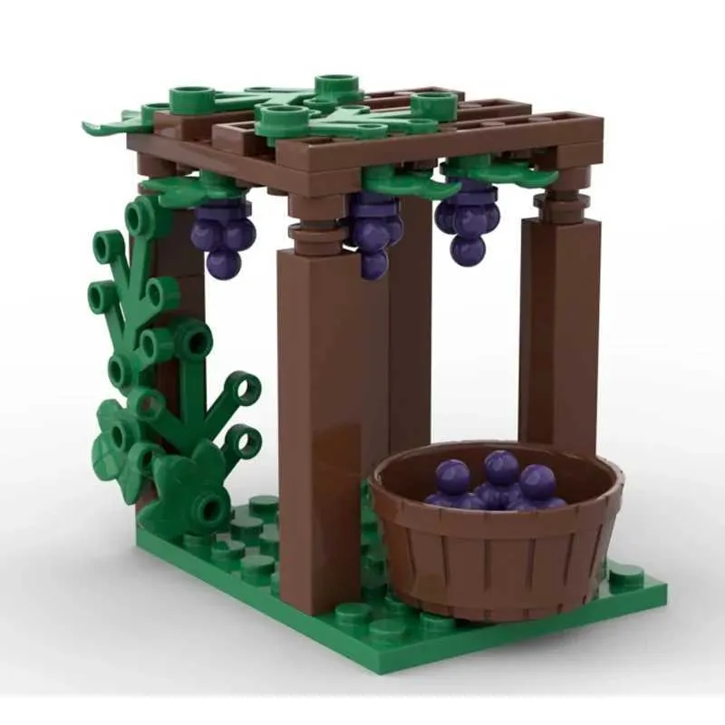 Grape Tree City Brick Building Blocks Colorful Pine Tree And Substrate ...
