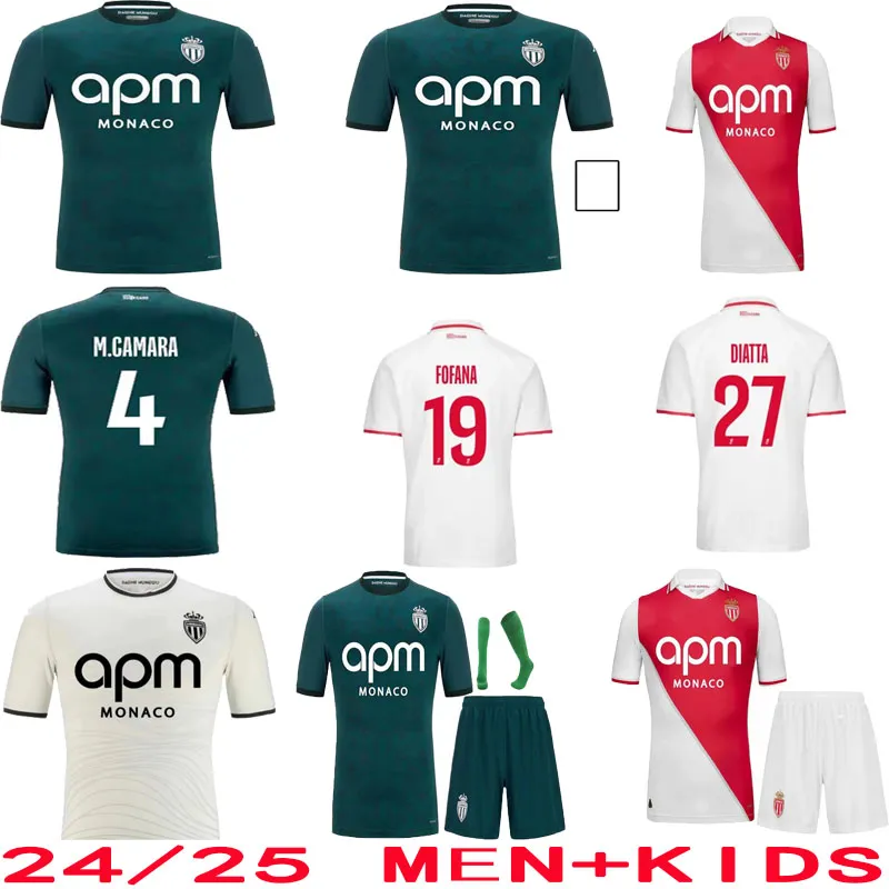 Monaco Ireland Soccer Kit 24/25 Season Featuring Ben Yedder, Boadu ...