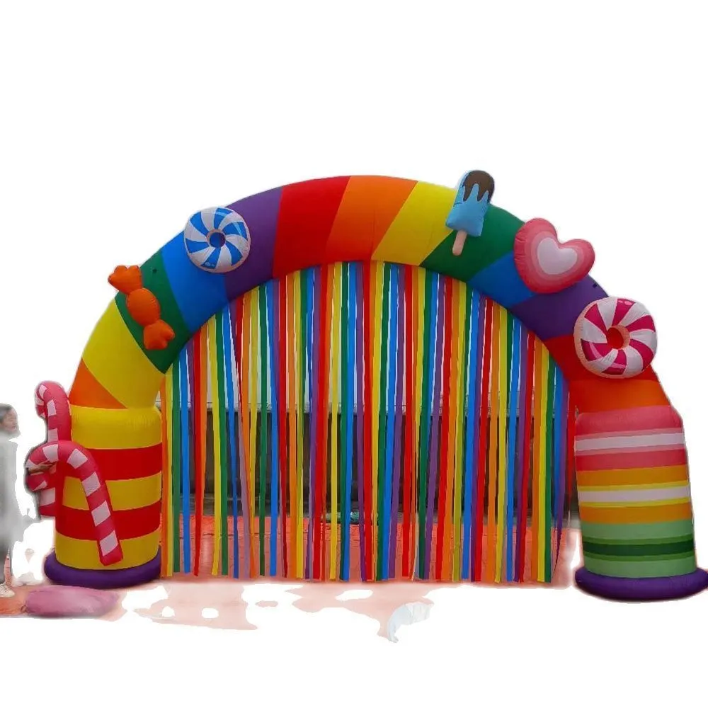 Custom Made Inflatable Candy Arch With Tassels Colorful Attractive ...